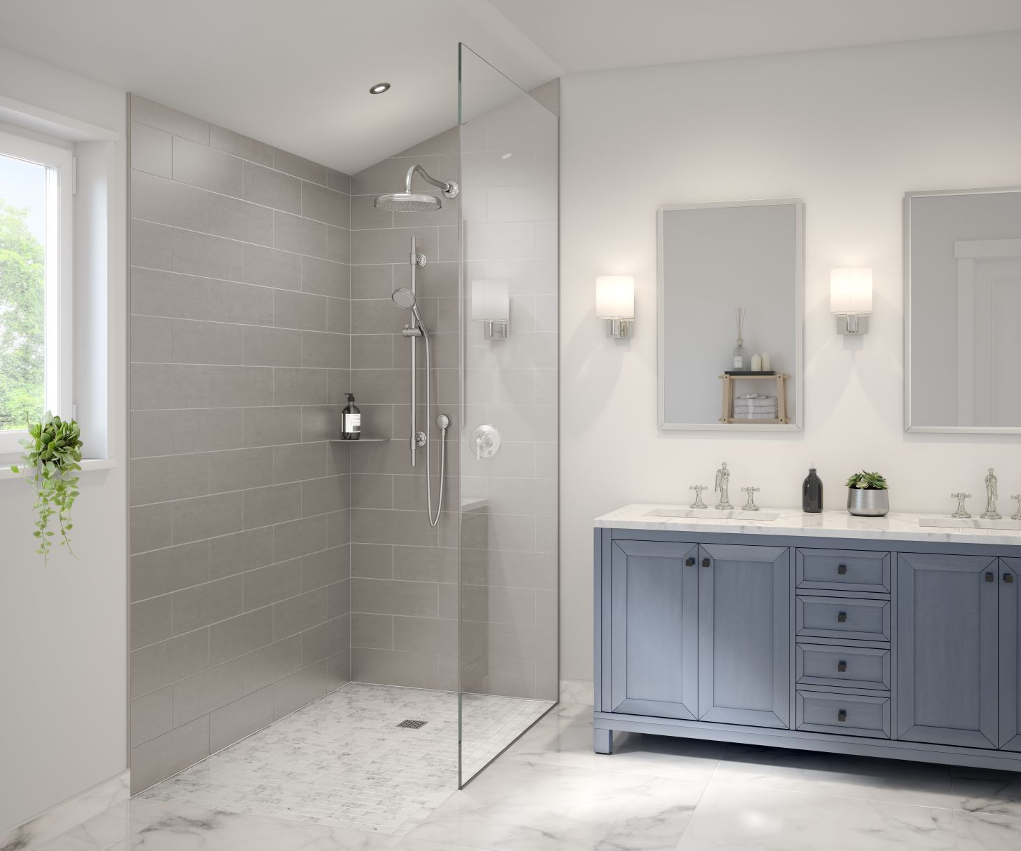 Barrier free shower store